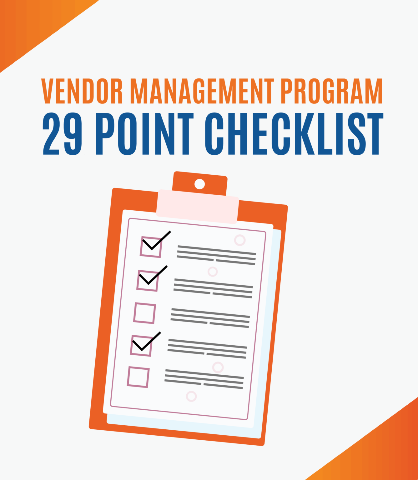 Vendor Management 29 point checklist | Vendor Centric