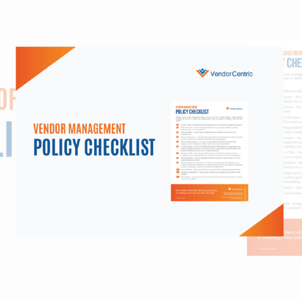 Vendor Management Policy Checklist | Vendor Centric